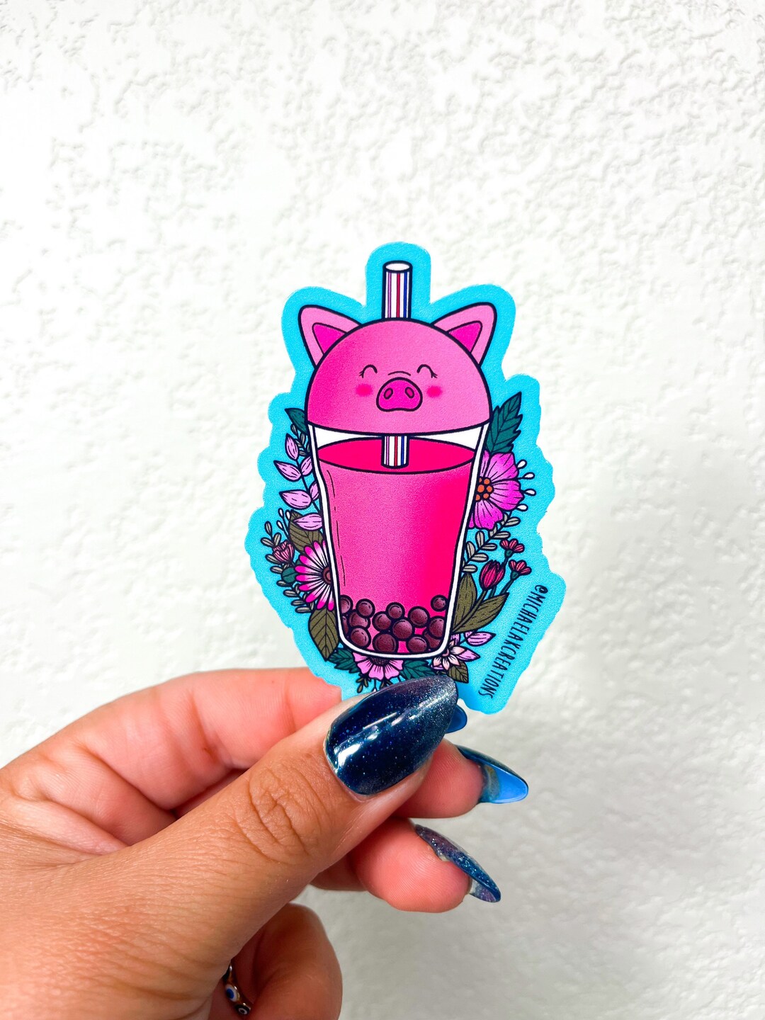 Boba Pig Sticker|boba Animal Sticker|boba Sticker|stickers for ...