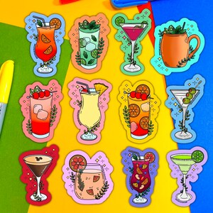Cocktail Stickers ,drink Stickers,stickers for Hydroflask,cute Car ...