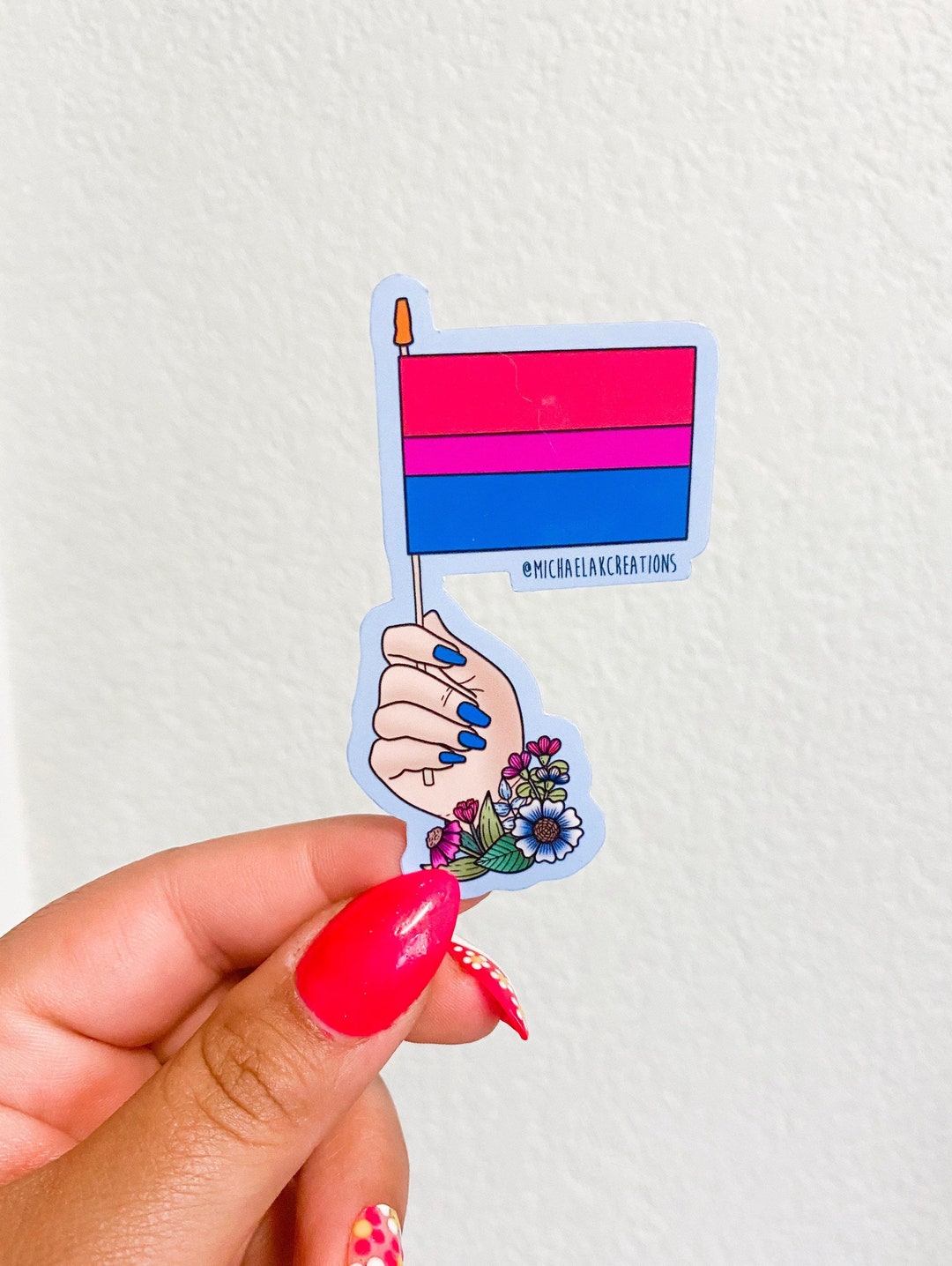 Bisexual Flag Sticker |stickers for Hydroflask | Pride Stickers ...