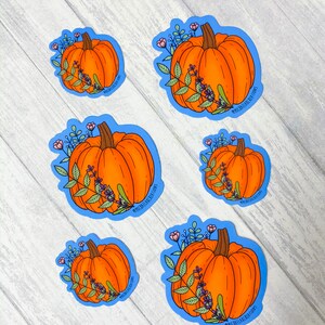 Pumpkin Sticker | Stickers for Hydroflask | Laptop Stickers | Flower ...