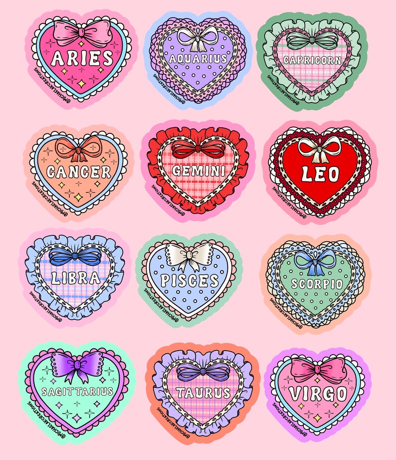 Zodiac Heart Print | Zodiac Art | Zodiac Wall Art | Bedroom Wall Art ...