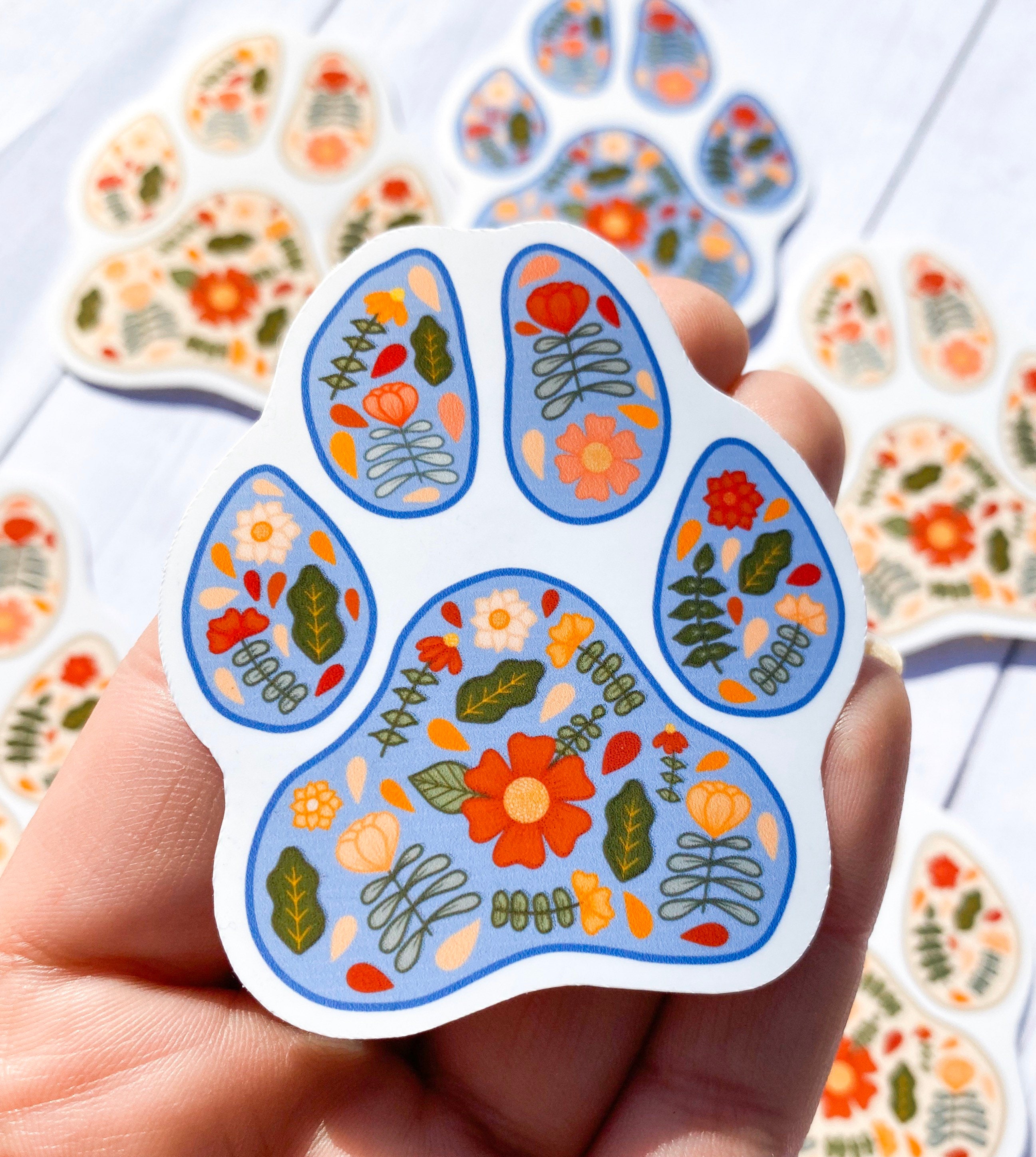 Paw Sticker stickers for Hydroflask stickerslaptop - Etsy