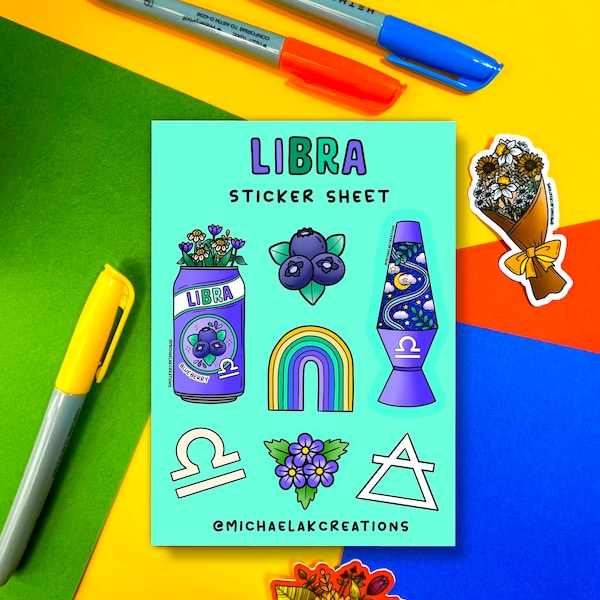 Libra Sticker - Etsy