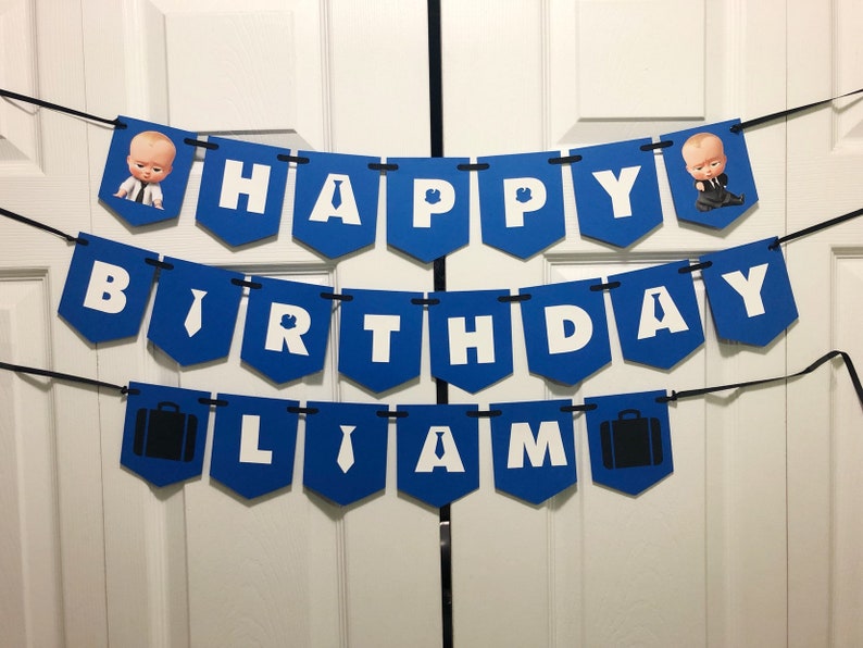 Boss Baby Birthday Banner Boss Baby Banner Boss Baby Party | Etsy