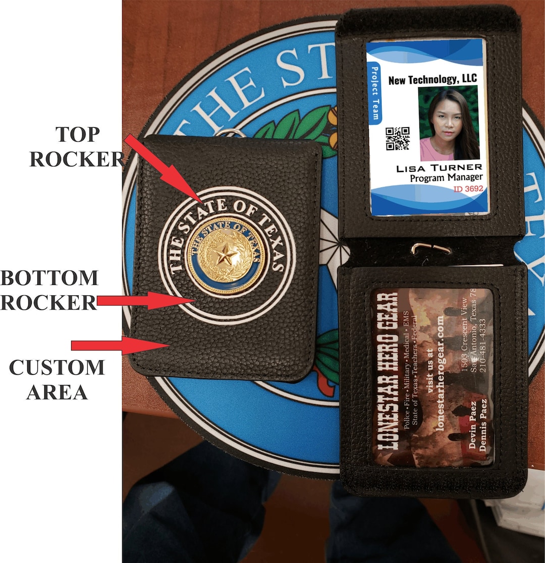 100% Cow Hide Leather ID Holder - Etsy