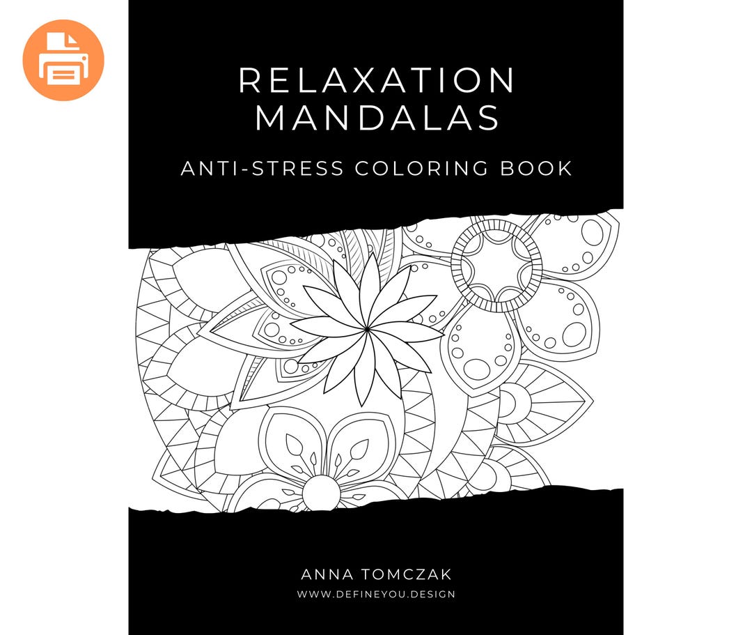 RELAXATION MANDALAS: Anti - Stress Coloring Book (PDF for Self-print ...