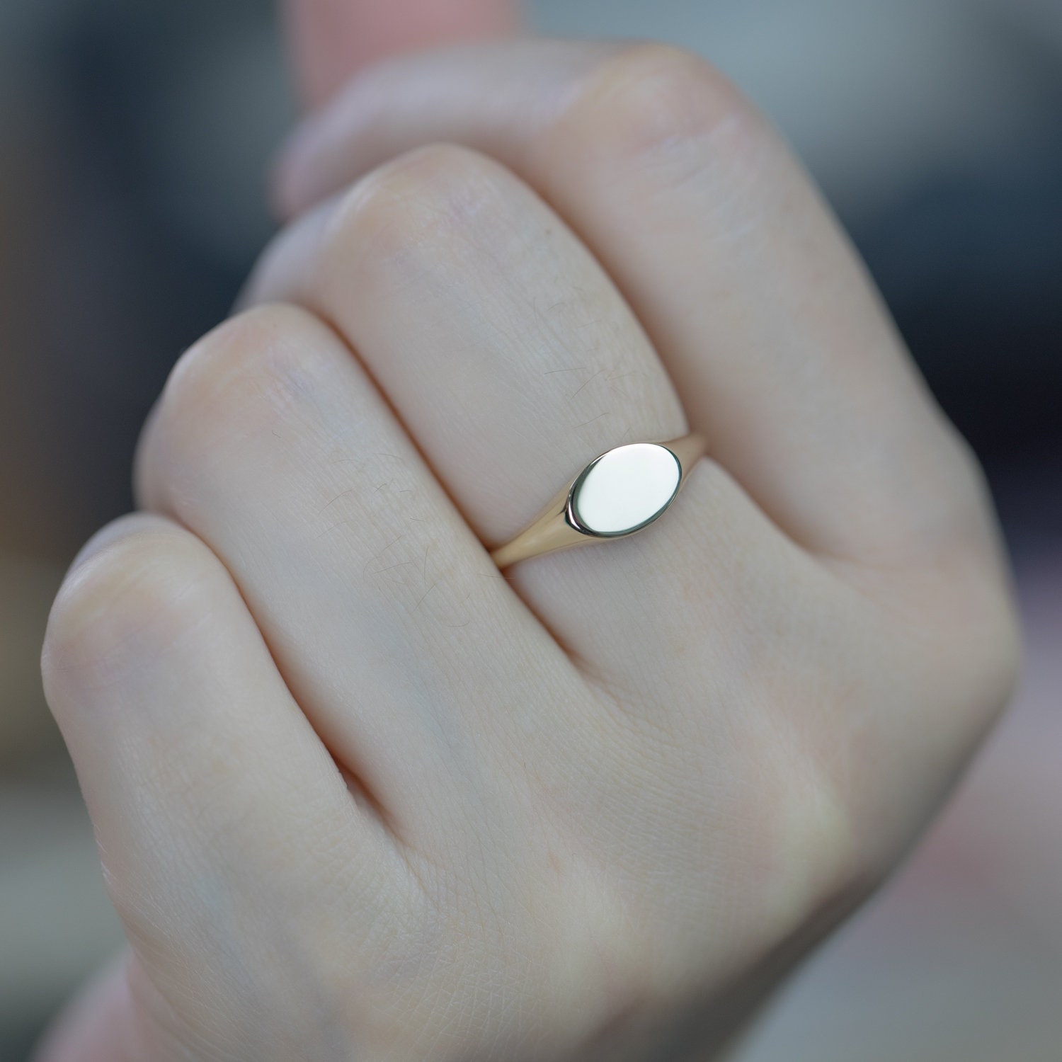 14k Solid Gold Oval Signet Ring Engraved Ring Initial Name - Etsy Australia
