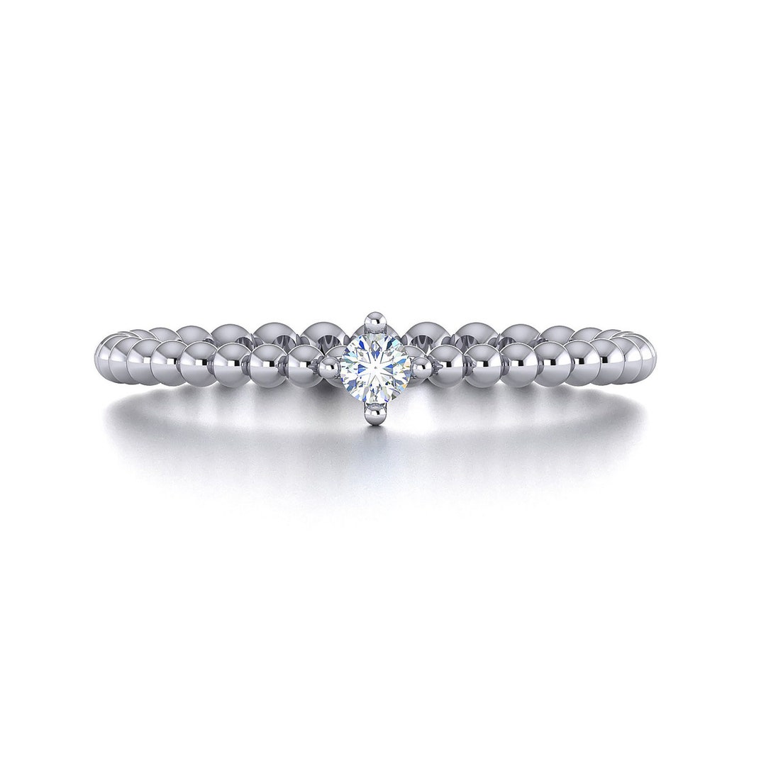 14k 18k Solid Gold One Diamond Single Ring,minimalist Ring,stackable ...