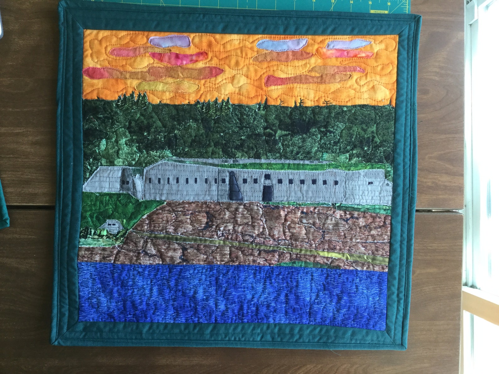 Fort Knox Historic Site at Sunset Fiber Art Quilted Wall Hanging - Etsy