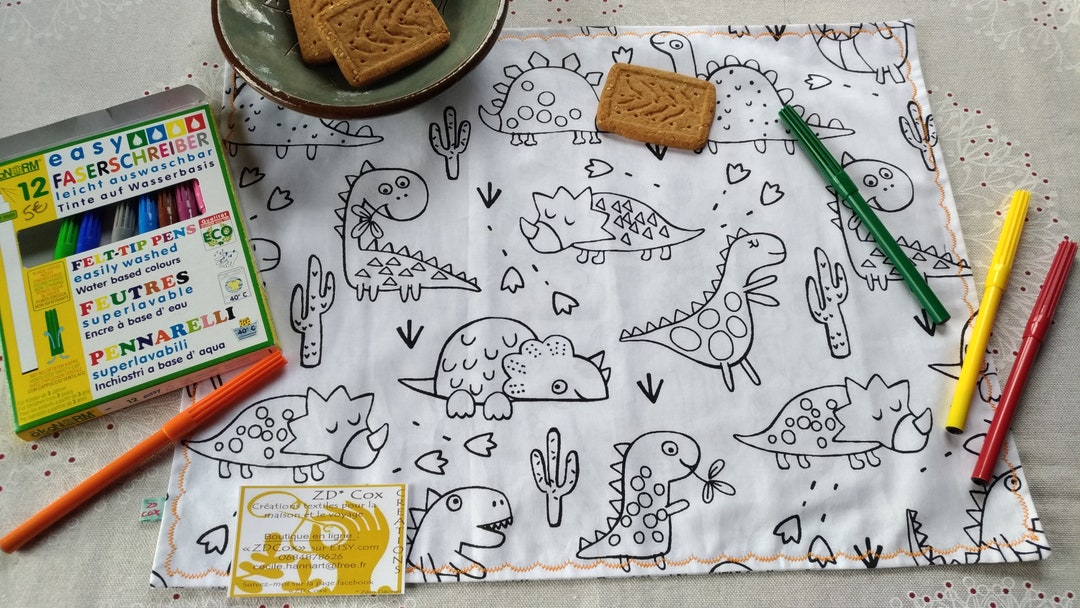 Double-sided Coloring Table Set - Etsy