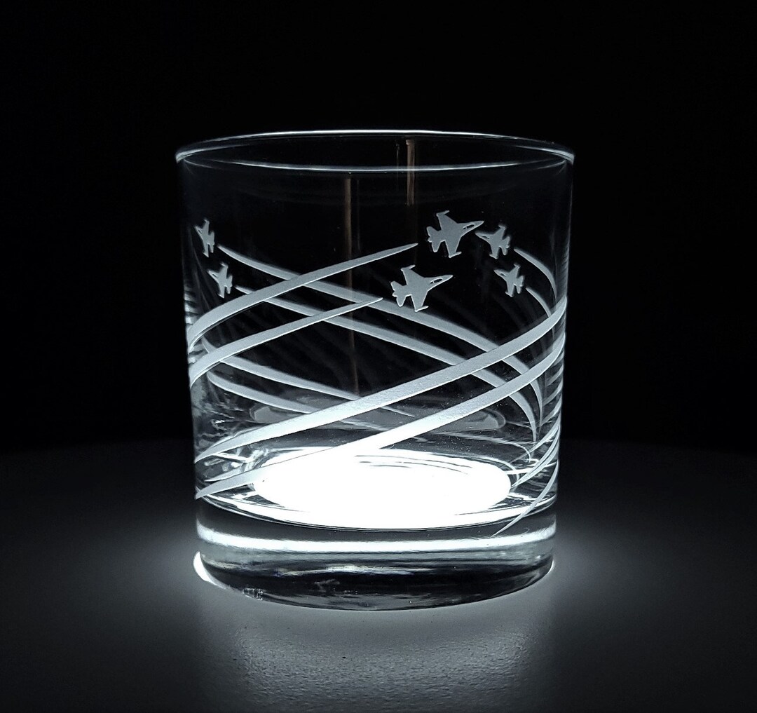 F-16 Triple Contrails Rocks Glass - Etsy