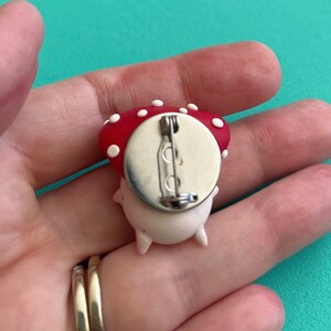 Handmade Polymer Clay Mushroom Pin, Cute Critter Lapel - Etsy