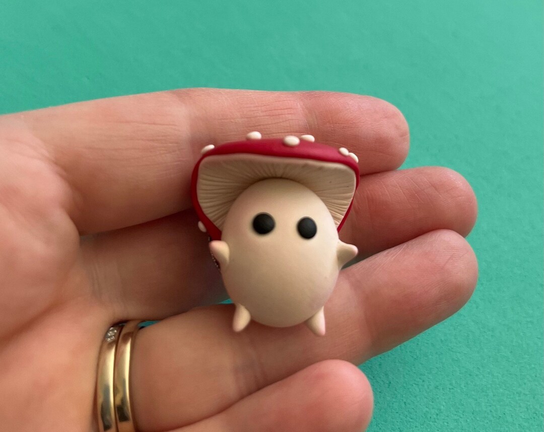 Handmade Polymer Clay Mushroom Pin, Cute Critter Lapel - Etsy