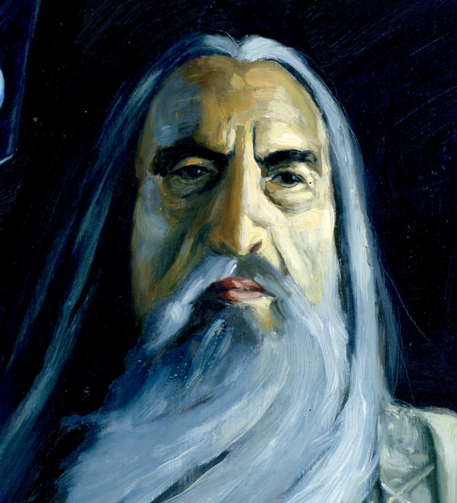 Lord of the Rings Saruman Original Oil Painting Head Study Artist ...