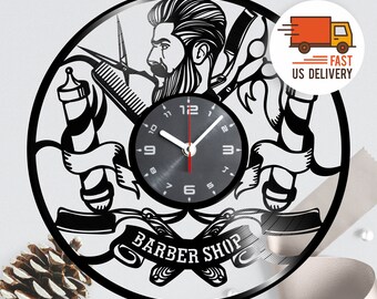 Barber Shop Clock | Etsy