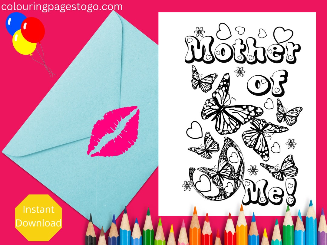 Happy Mother's Day Colouring Card, Printable Mother's Day Colouring ...