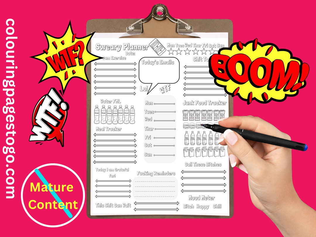 Swear Words Planner, Ok It's Time to Start Your Day With a Little Sassy ...