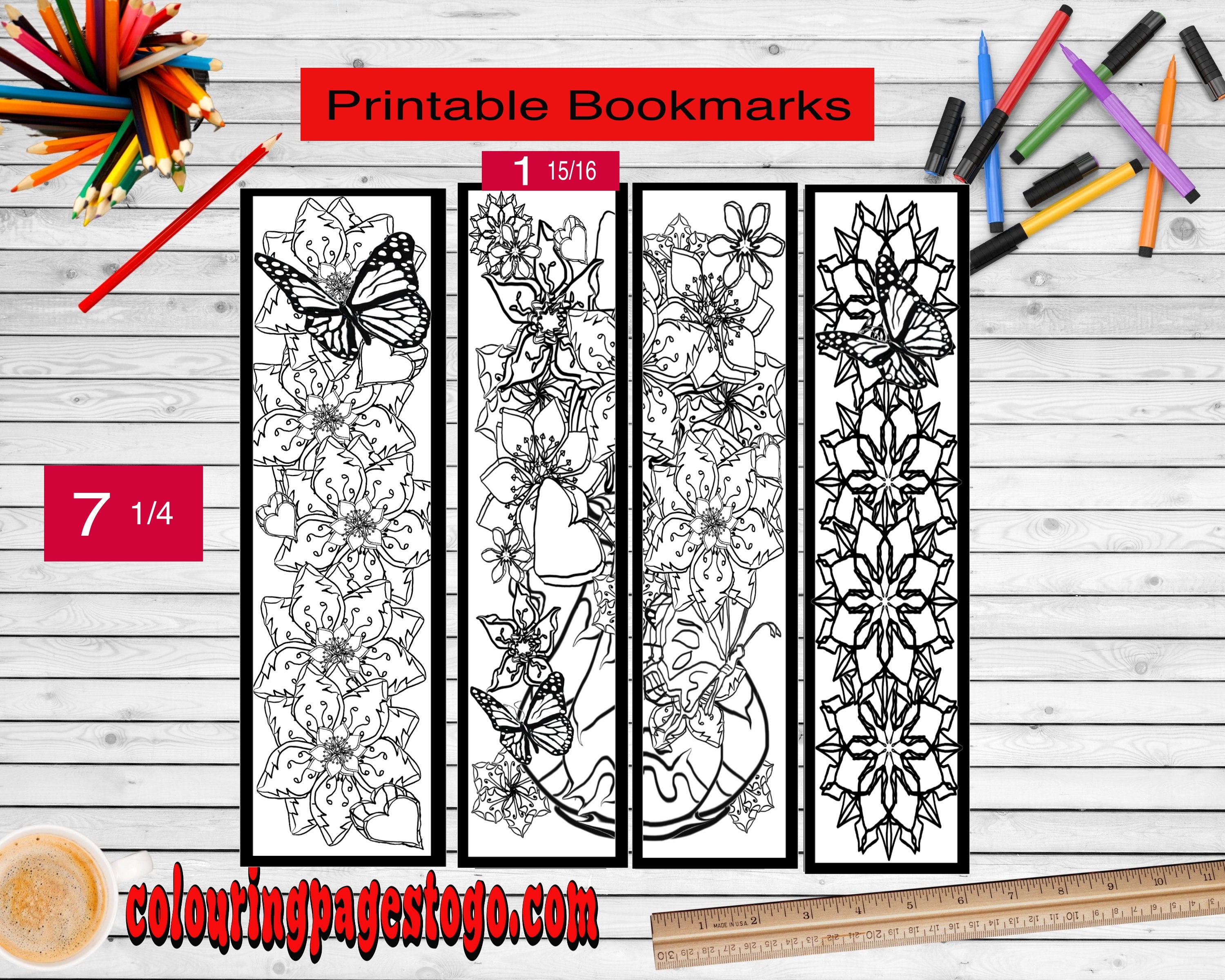 Color your own bookmarks with printable bookmarks made for the whole ...