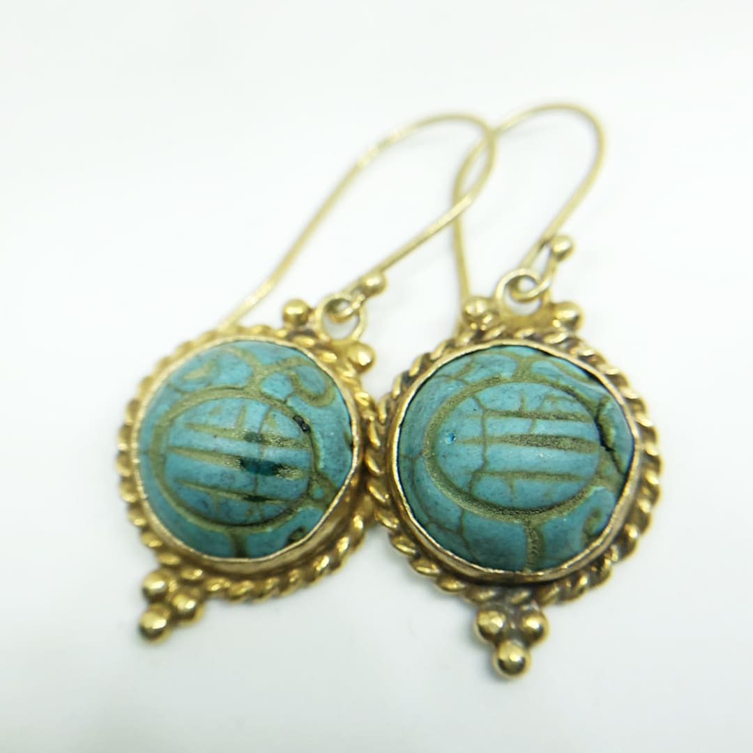 24K Gold Over 925K Sterling Silver Ancient Style Handmade With - Etsy