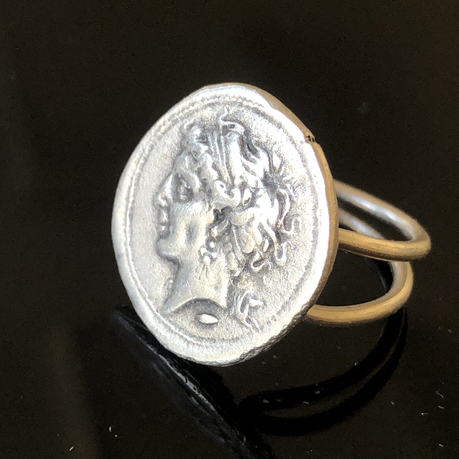24K Gold Vermeil 925K Solid Silver Ring Handmade Double Band | Etsy