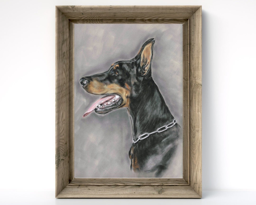 Doberman Picture - Original Art Print - Doberman Art - Doberman Print ...