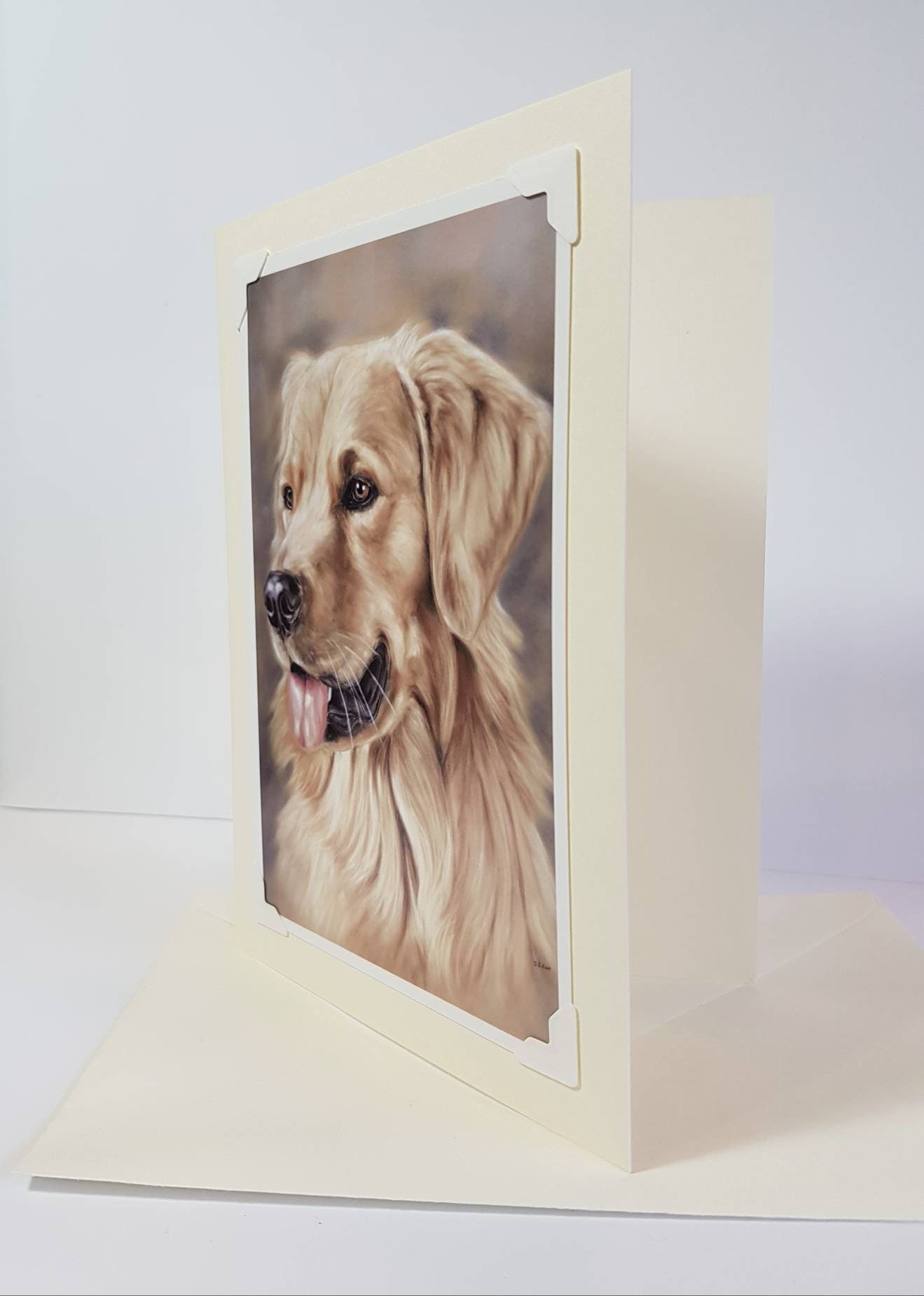 Golden Retriever Card Golden Retriever Gifts Original Art | Etsy