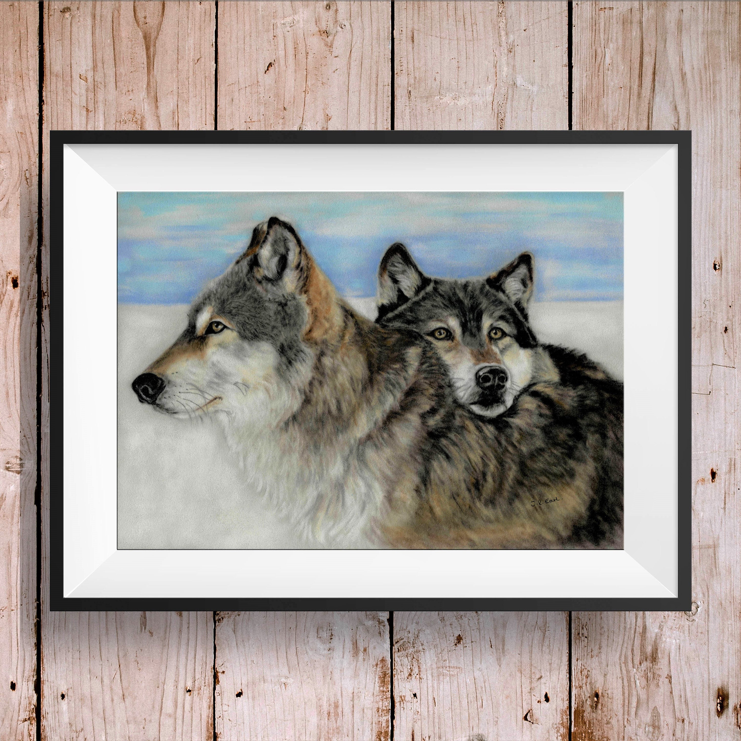 Wolf Print Wolf Painting Wolf Gift Wolf Picture Wolves - Etsy