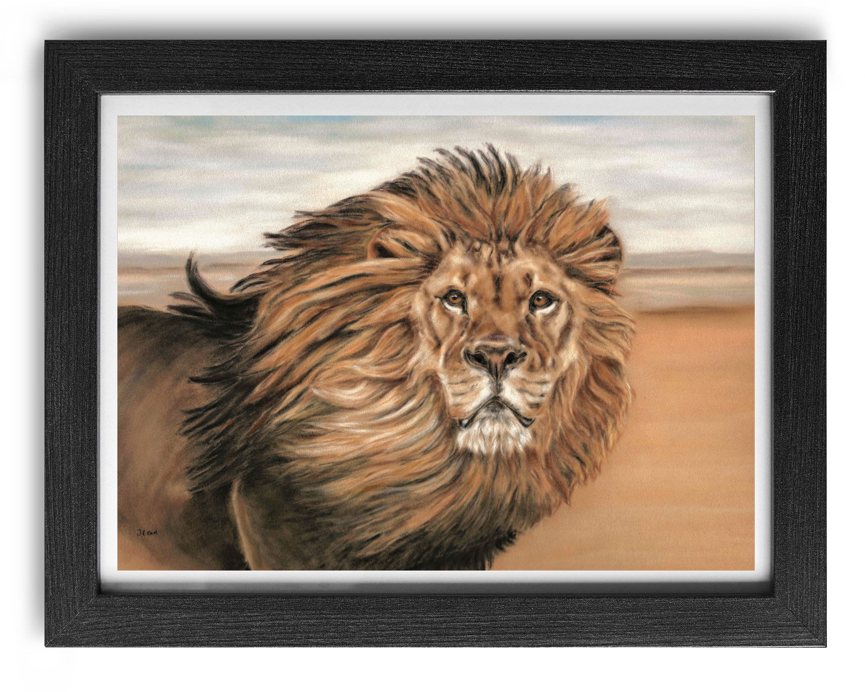 Original Art Lion Print Lion Head Lion Wall Art Lion - Etsy