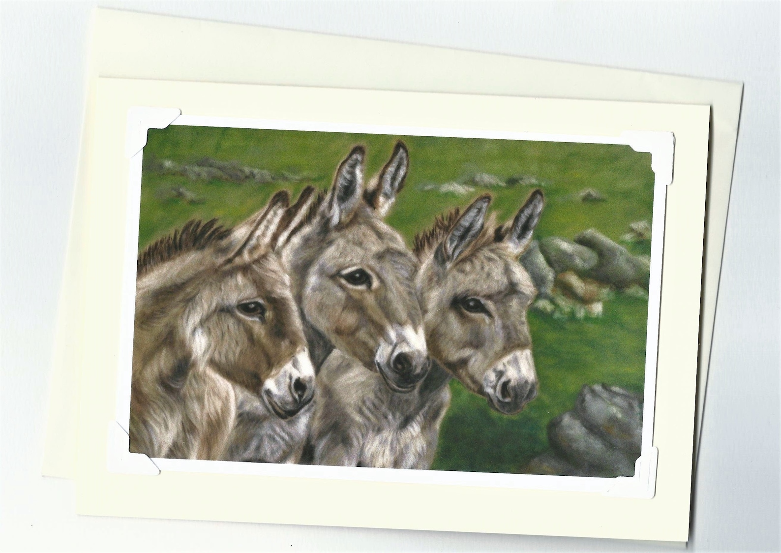 Tarjeta de burro Arte original tarjeta hecha a mano - Etsy España