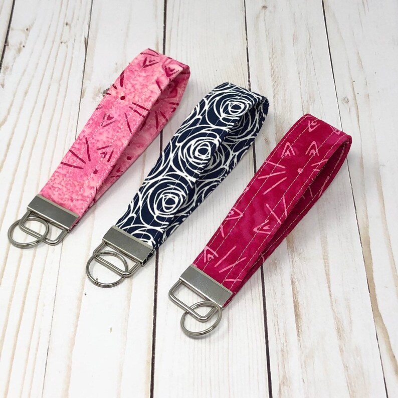 Cat Keychain Keychain Wristlet Batik Key Fob Wristlet - Etsy