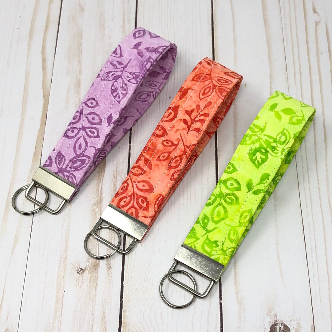 Keychain Wristlet, Batik Key Fob Wristlet, Keychain, Key Fob, - Etsy.de