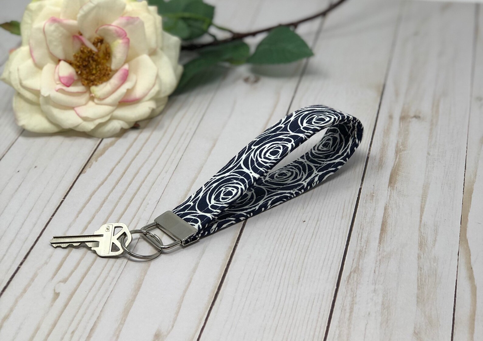 Cat Keychain Keychain Wristlet Batik Key Fob Wristlet - Etsy