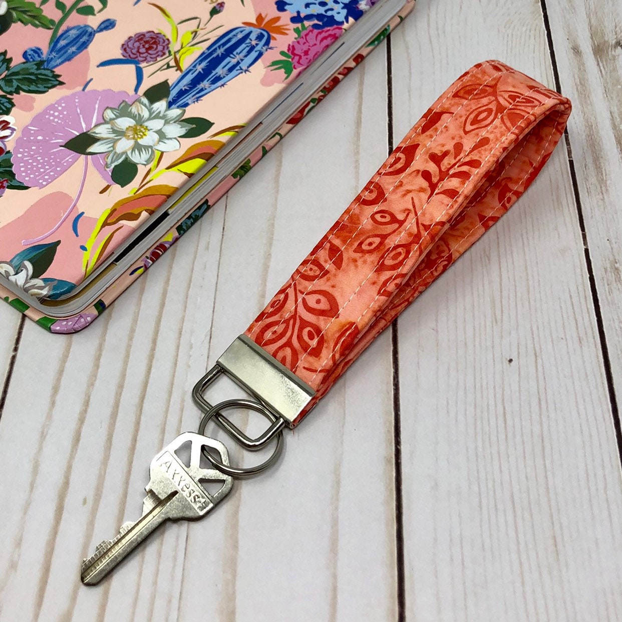 Keychain Wristlet Batik Key Fob Wristlet Keychain Key Fob | Etsy