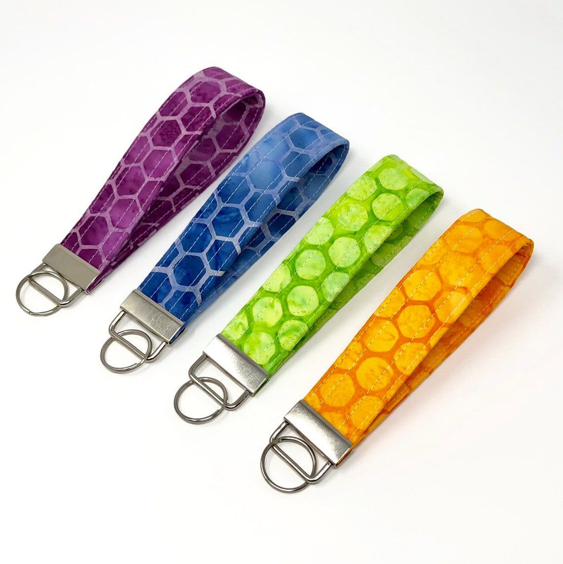 Wrist Keychain Batik Keychain Wristlet in Vivid Colors Key - Etsy