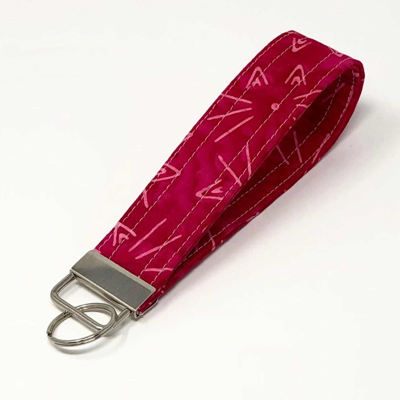 Cat Keychain Keychain Wristlet Batik Key Fob Wristlet - Etsy