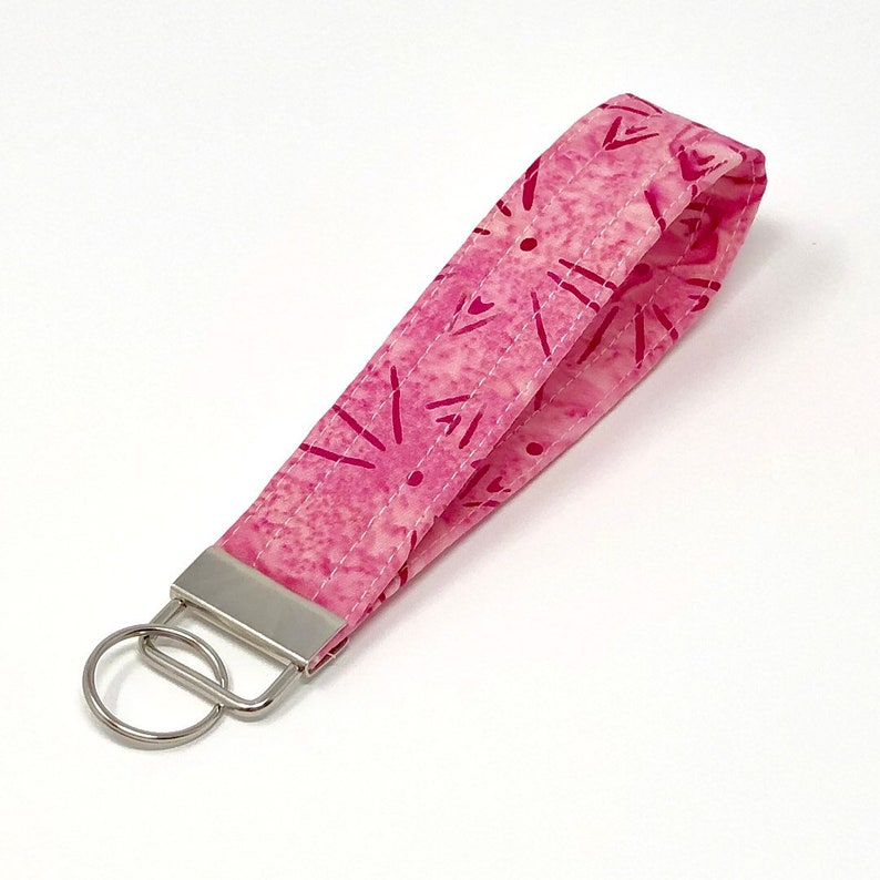Cat Keychain Keychain Wristlet Batik Key Fob Wristlet - Etsy