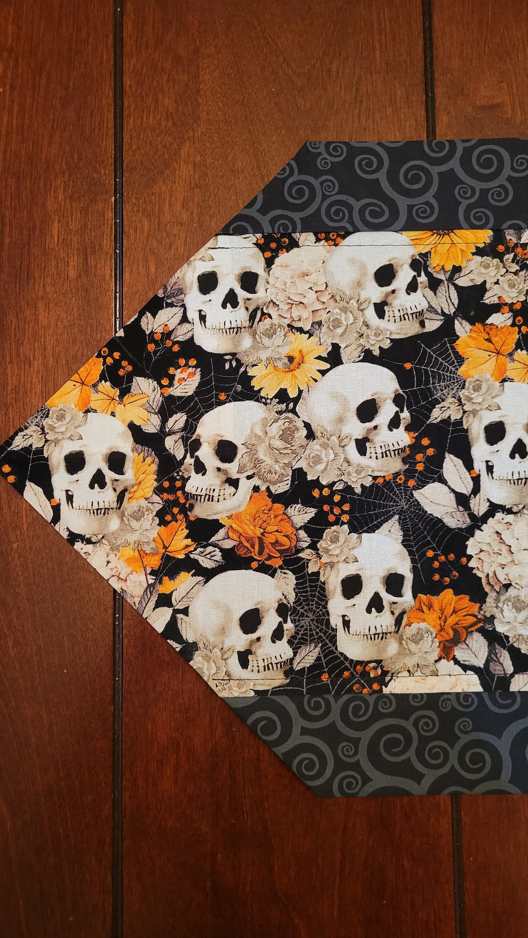 Skulls and Marigolds Fall Table Runner - Etsy