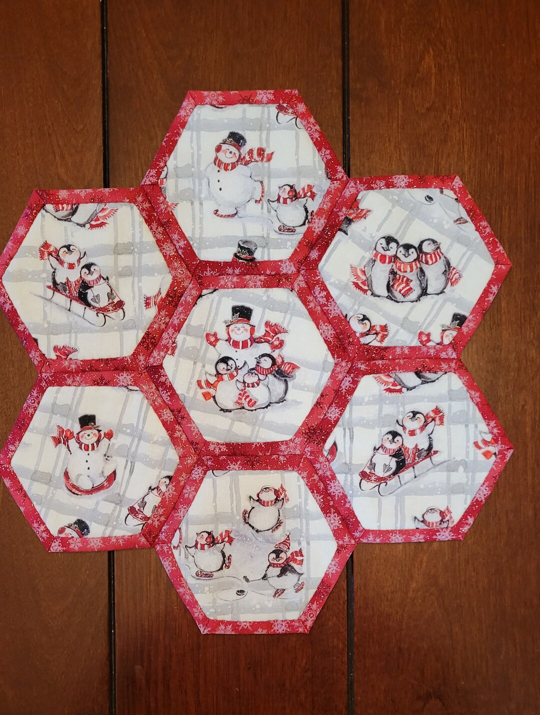 The Snowman and His Penguins Mini Table Topper #2 - Etsy