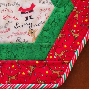 Rudolph and Santa Table Topper-back AGAIN! - Etsy
