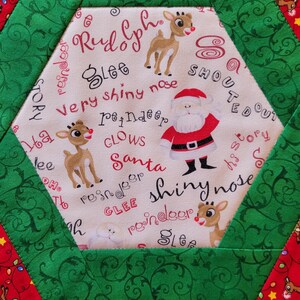 Rudolph and Santa Table Topper-back AGAIN! - Etsy