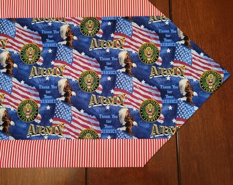 United States Army 100% Cotton Print Table Runner Kids Birthday Party ...