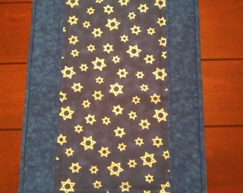 Quilted Blue Star Table Runner - Etsy