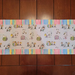 Snoopy and the Gang Celebrate Easter Table Runner - Etsy