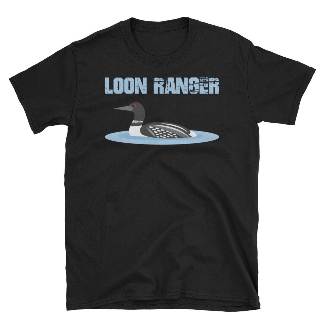 Funny Loon Ranger Cartoon Common Loon Bird T-shirt - Etsy