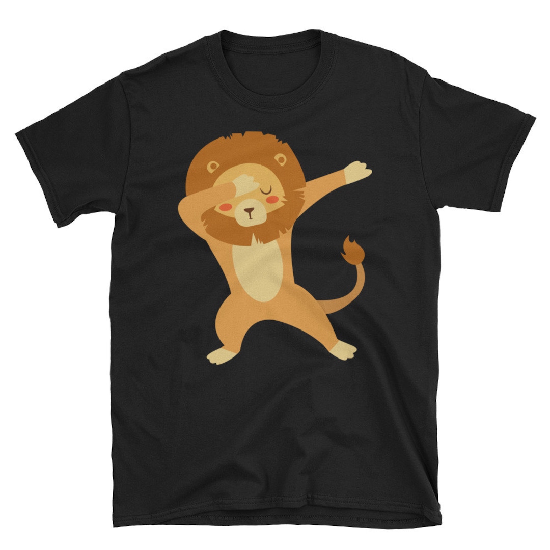 Dabbing Lion T-shirt Meme Print Dab Cat Dance Tee Lions - Etsy