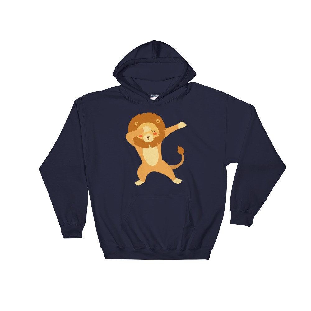 Dabbing Lion Meme Print Dab Cat Dance Hoodie Lions - Etsy