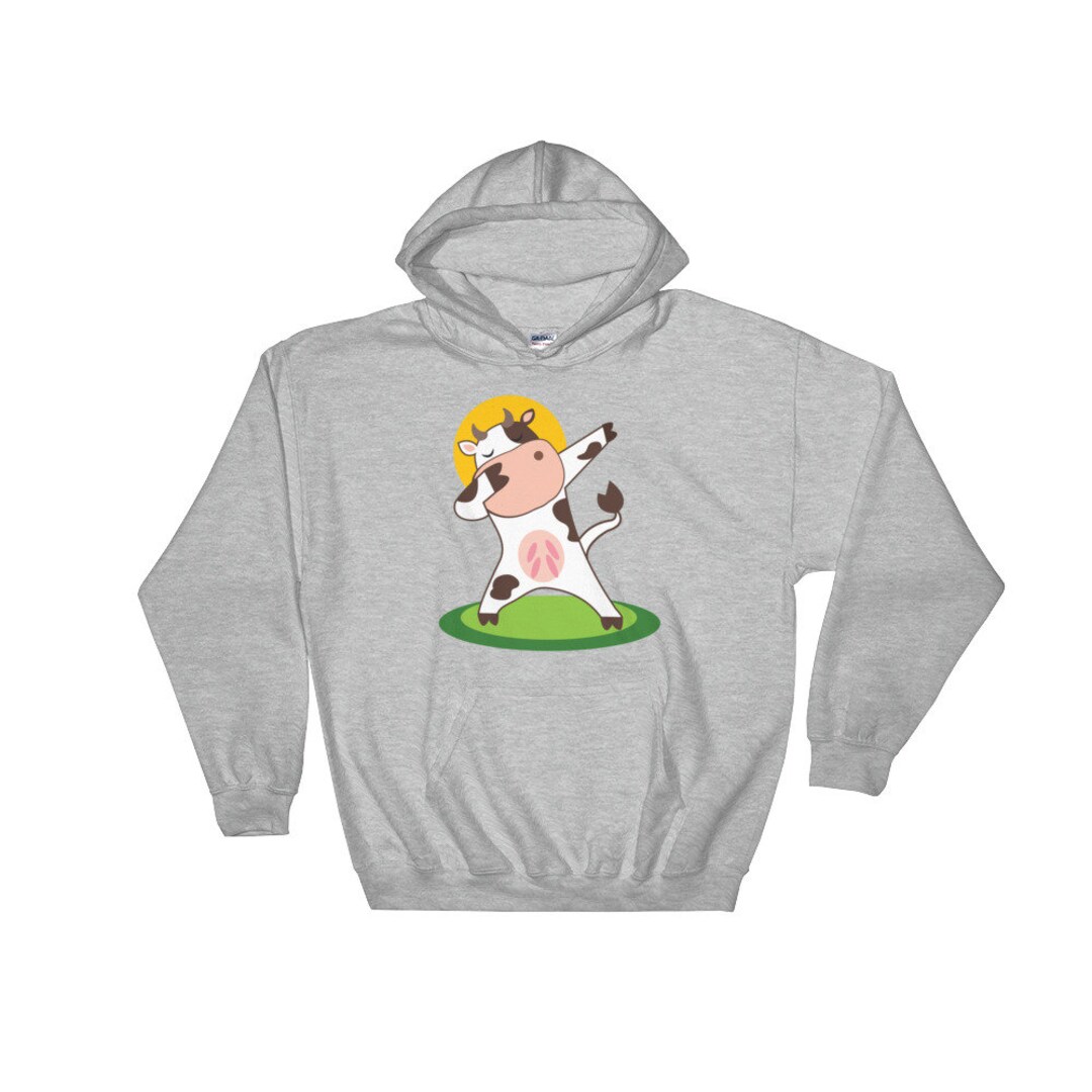 Dabbing Cow Funny Dab Dance Cattle Animal Lover Moo Hoodie - Etsy