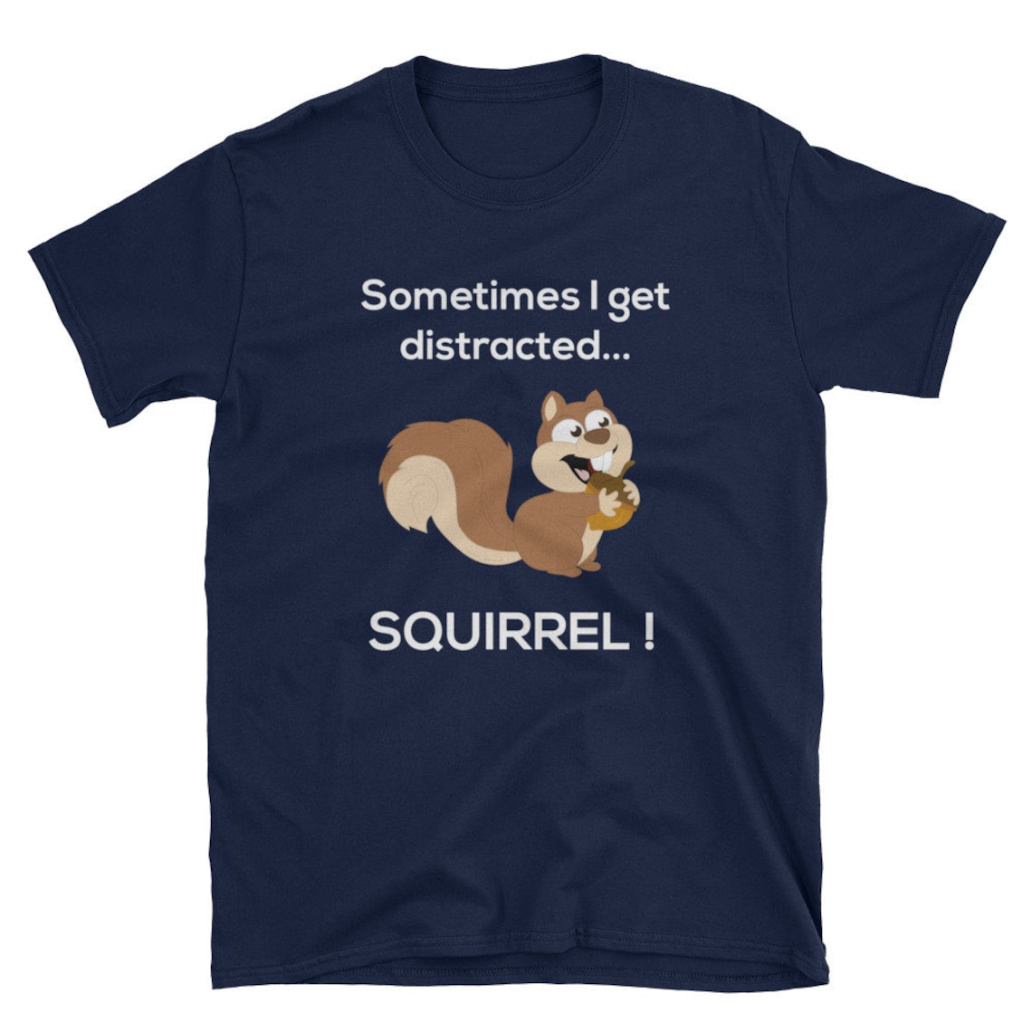 Funny Distracted Squirrel T Shirt Animal Zoo Farm Meme Gift Etsy