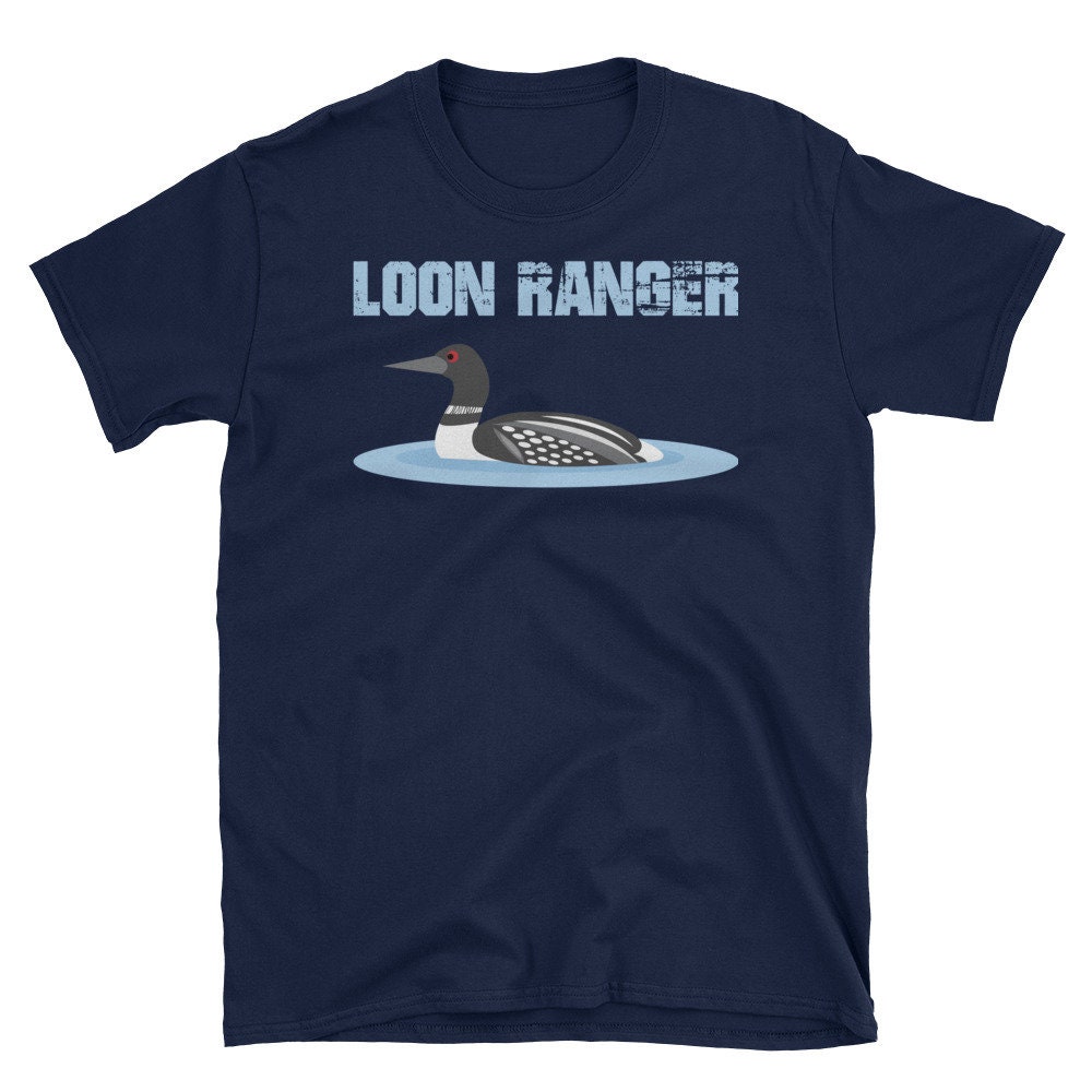 Funny Loon Ranger Cartoon Common Loon Bird T-shirt - Etsy