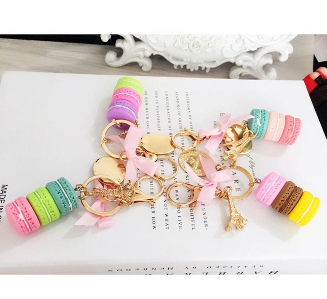 Cute Macaron Keychain Kawaii Macaron Keychain - Etsy